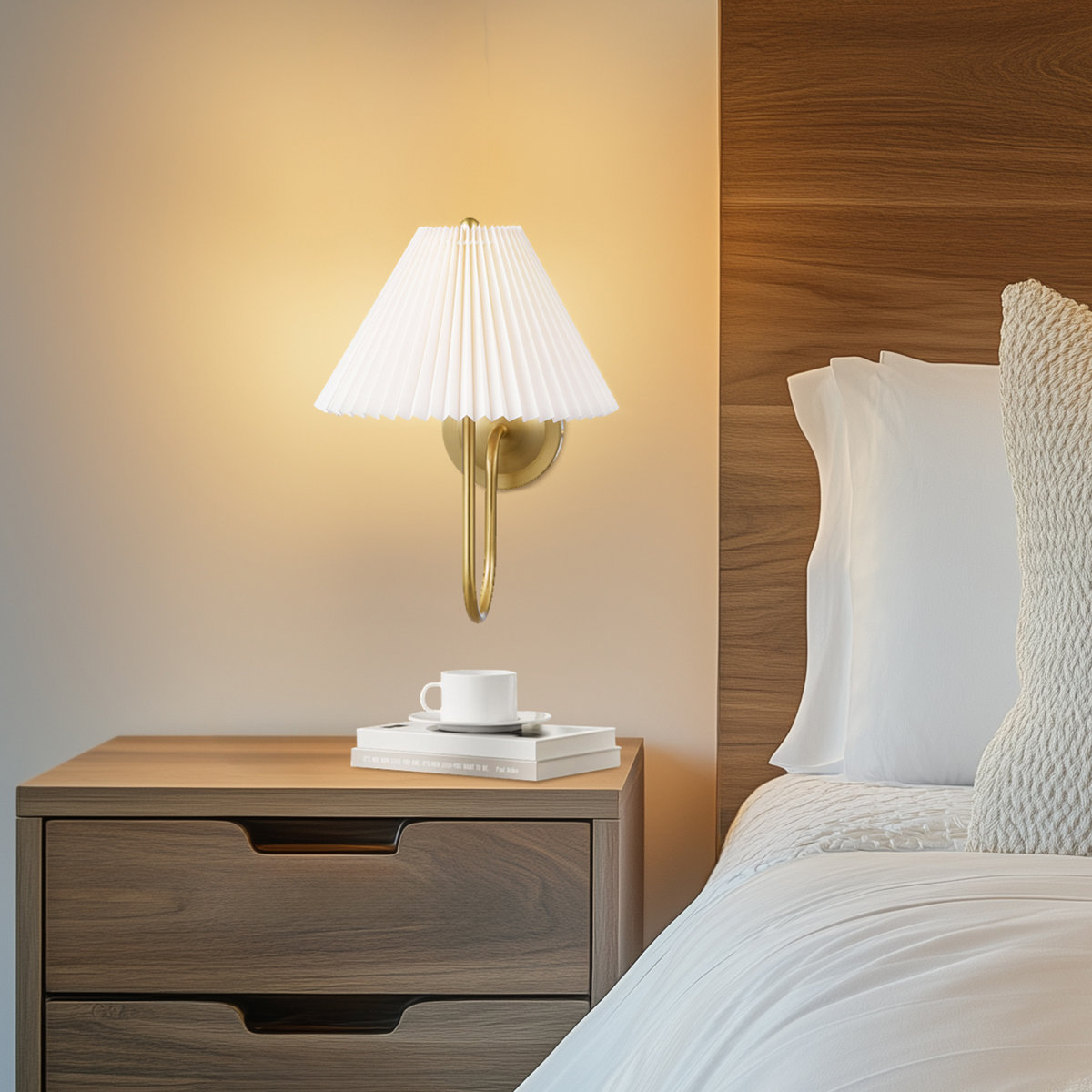 Mercer41 Novogratz X Globe 1-Light Plug-In Or Hardwire Wall Sconce, Matte Brass, Off-White ...